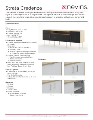Download Strata Specification Sheet | 1-800-231-2744
