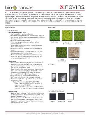 Discover Bio Canvas Literature | Price Guide & Brochure