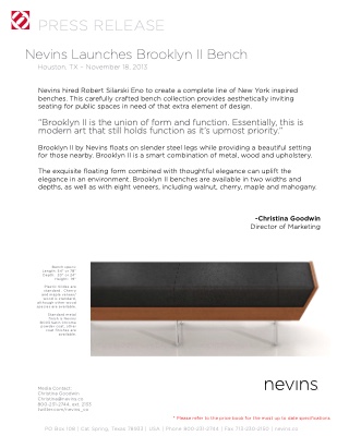 Brooklyn II Press Release | 1-800-231-2744