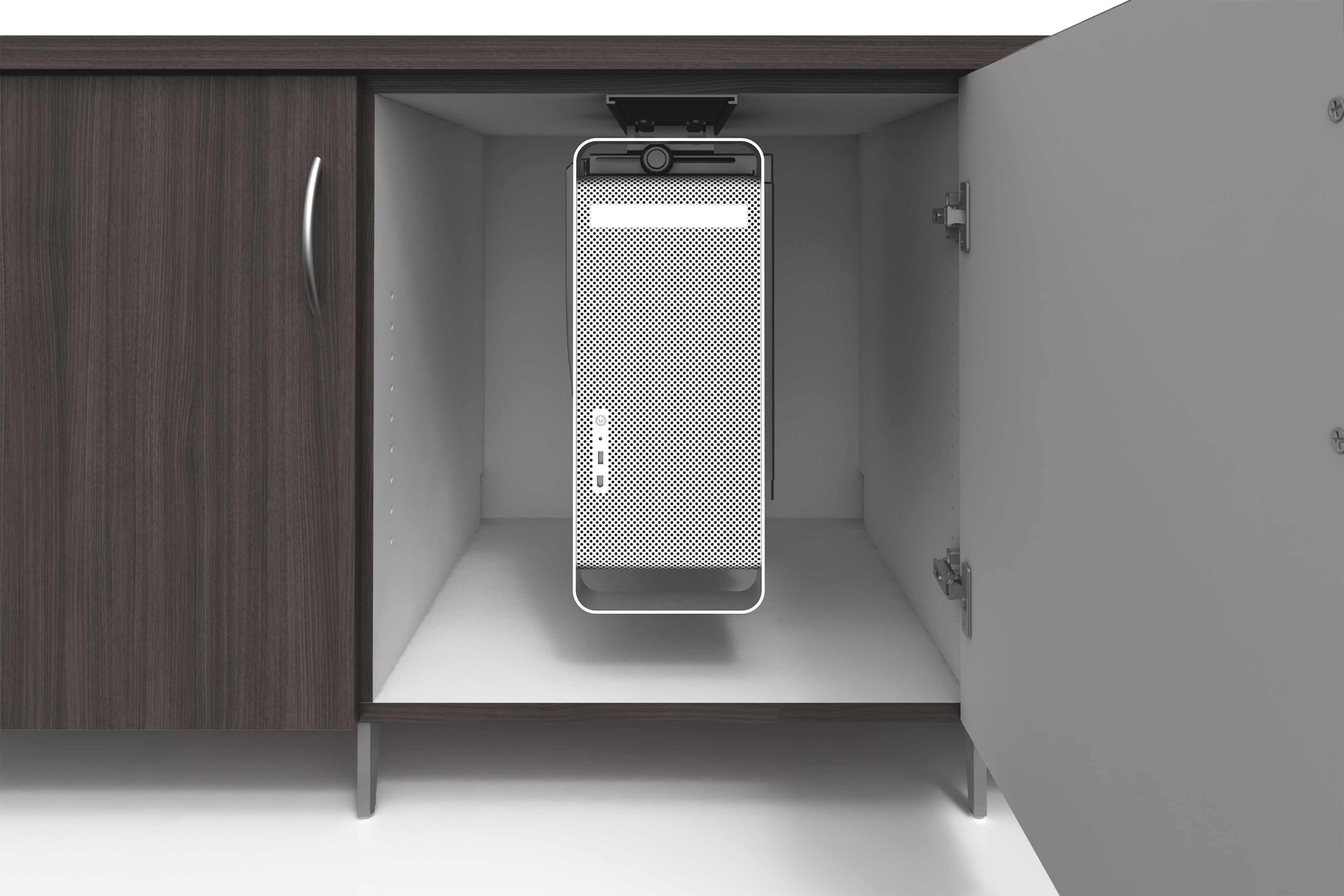 Electronic Storage Credenza Library | Nevins Office Furniture | 1-800 ...